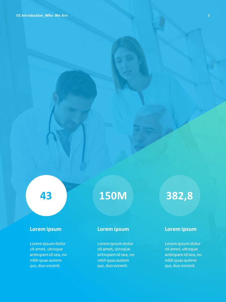 Hospital Business Annual Report PowerPoint Background Template