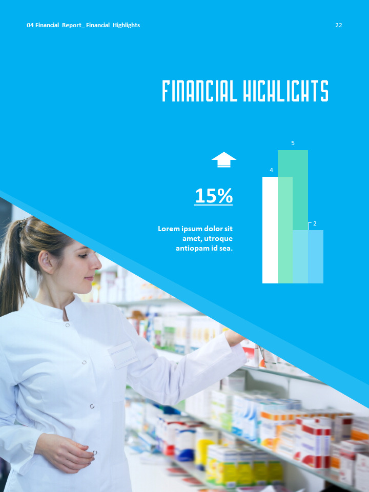 Hospital Business Annual Report PowerPoint Background Template