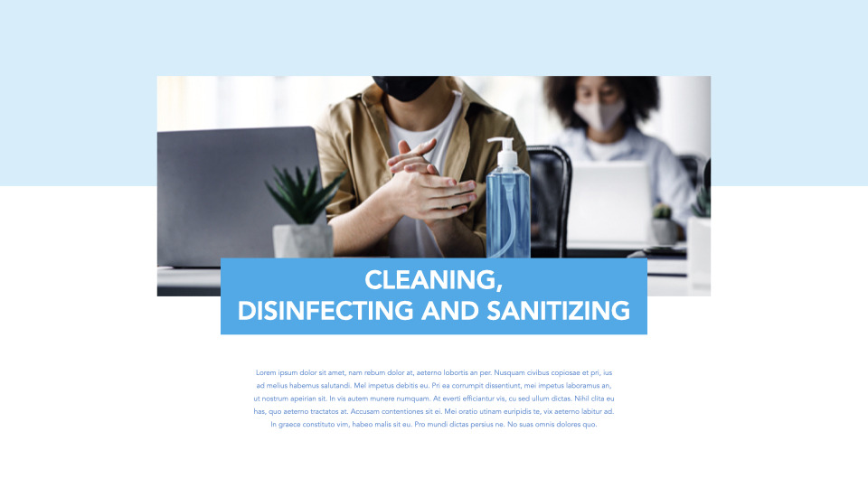 COVID-19 Cleaning and Disinfecting template design