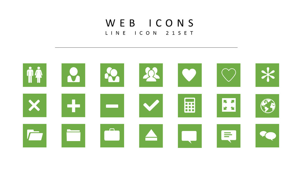 Web (21) Flat Design Icons|Diagram