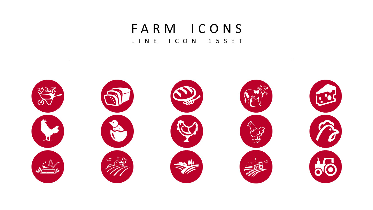 15 Farm Icons Set|Diagram