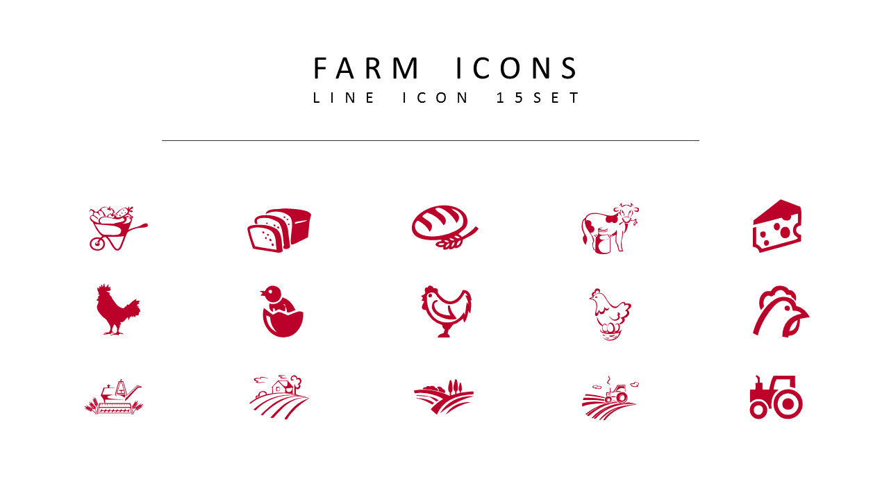 15 Farm Icons Set|Diagram