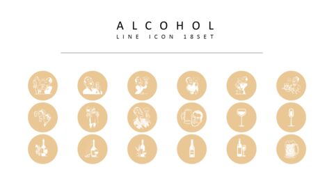 18 Alcohol Icons Vectors|Diagram