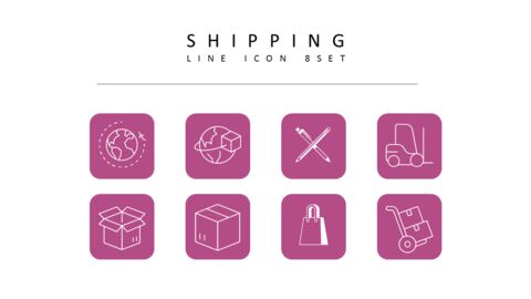8 Shipping Vector Icons Set|Diagram