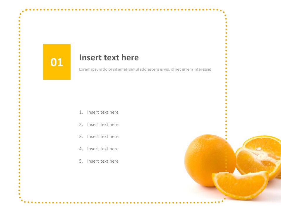 Free Powerpoint Sample - Orange Borders