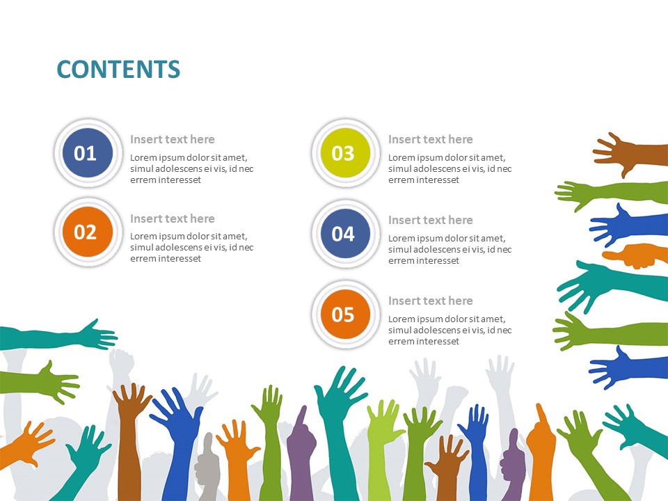 Free Powerpoint Sample - Stretching Hands