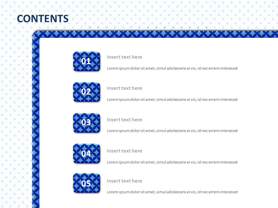 Free Powerpoint Template - A Bold Blue Line With Sparkling Dots|Slides