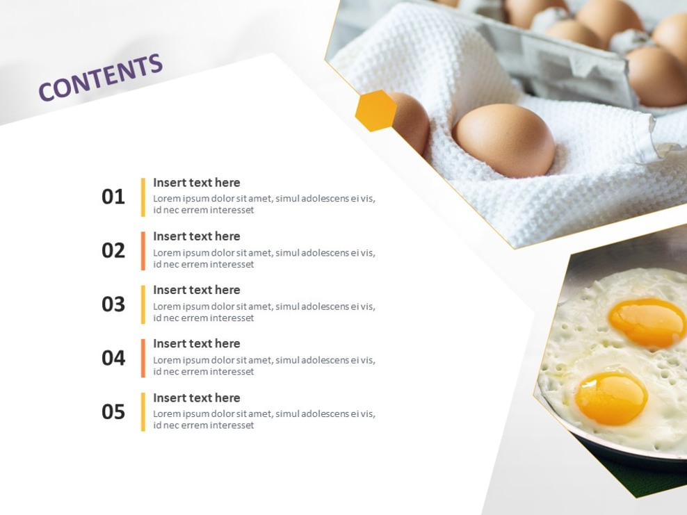 Free Powerpoint Template - Eggs and Fried Eggs