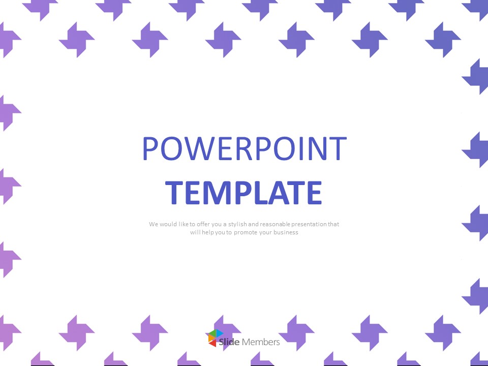 Free Powerpoint Template - Light Purple Pinwheel Pattern