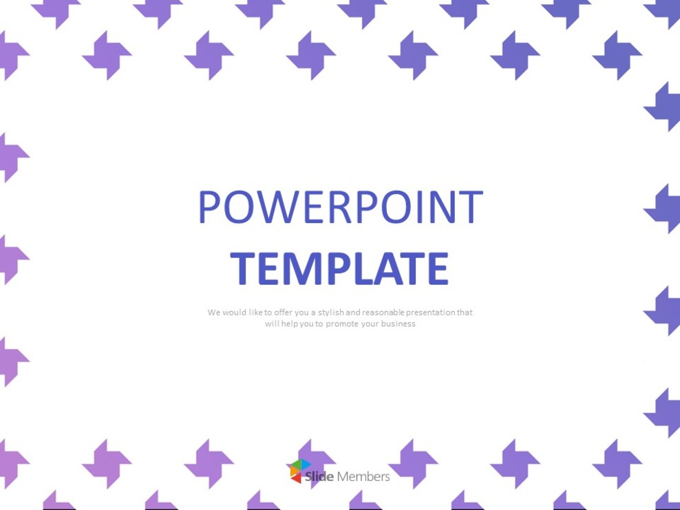 Free Powerpoint Template - Light Purple Pinwheel Pattern
