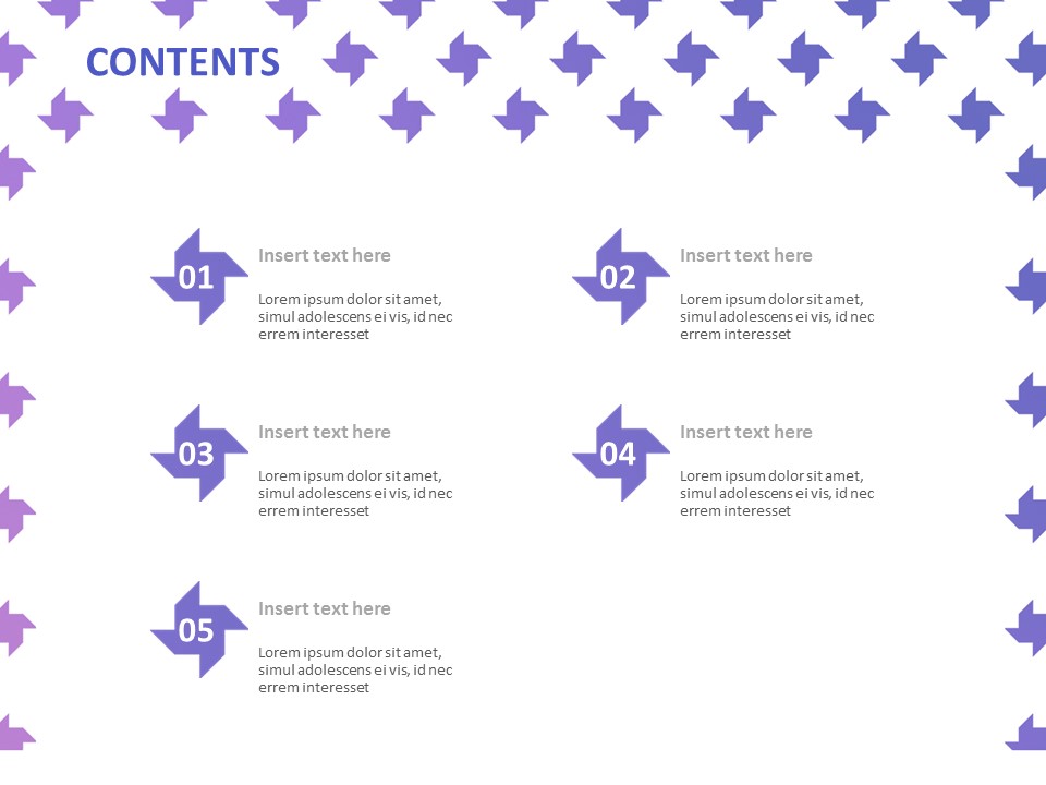 Free Powerpoint Template - Light Purple Pinwheel Pattern