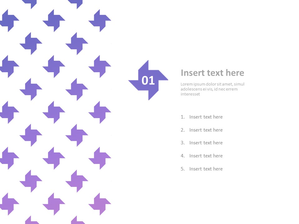 Free Powerpoint Template - Light Purple Pinwheel Pattern