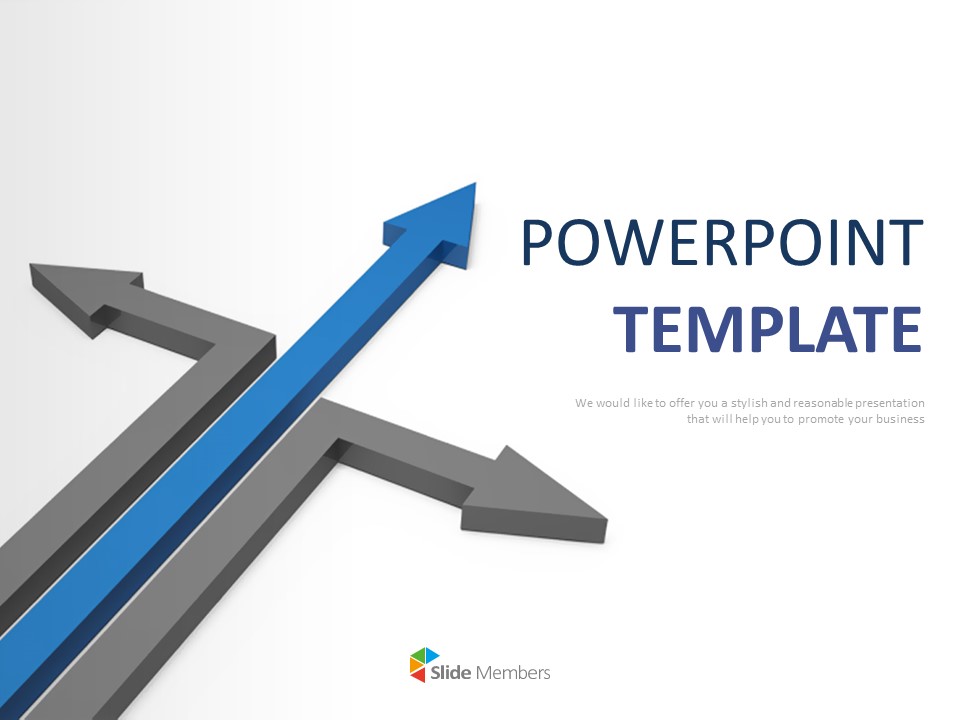 Échantillon PPT gratuit - Une flèche s'étendant vers trois directions
