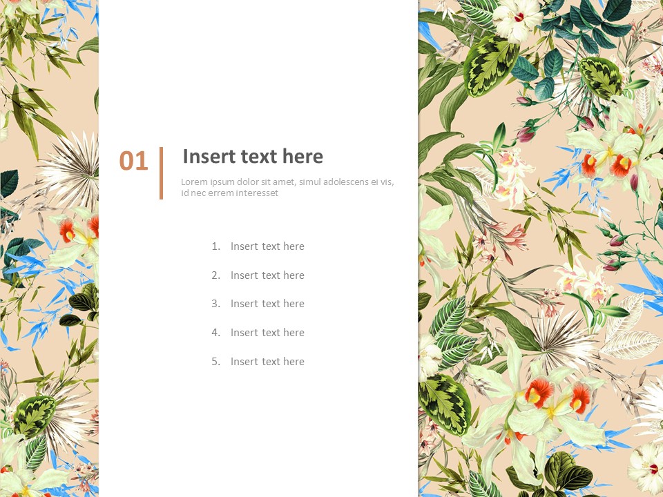 Free PPT Sample - Ivory Flower Pattern