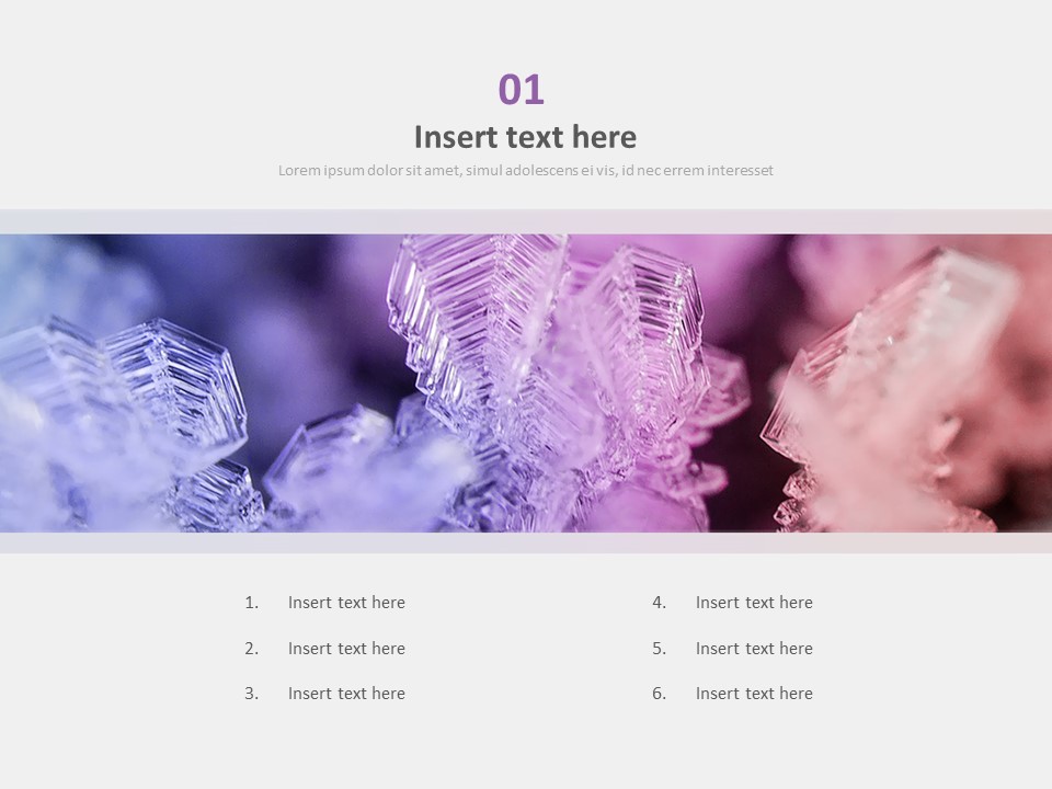 Free PPT Sample - Pink-gradated Ice Crystal|Templates|Slides