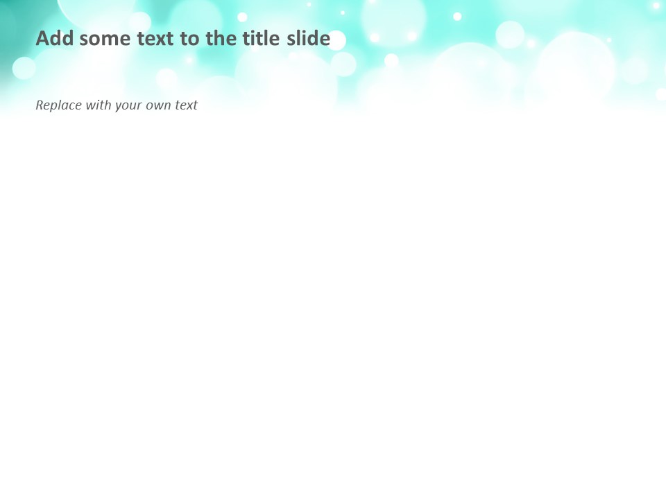 Free PPT Template - Mint Sparkling Circle