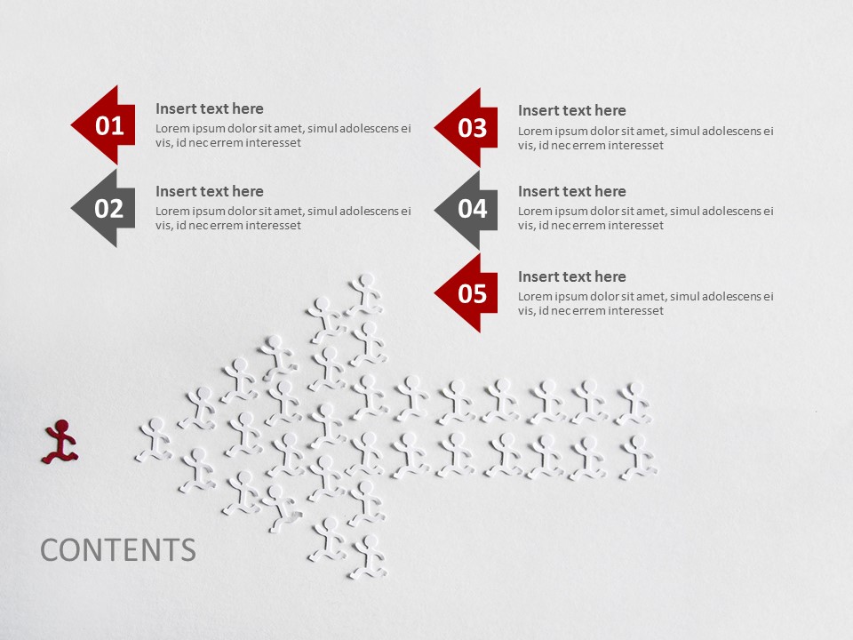 Free PPT Template - Running Arrows