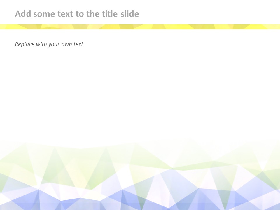 Free PPT Template - Sparkling Triangles With Pastel Gradation Effect