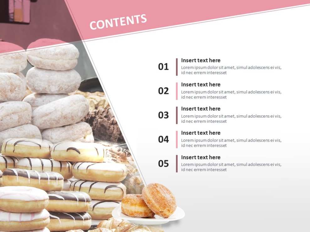 Plantilla PPT gratuita - Donuts dulces