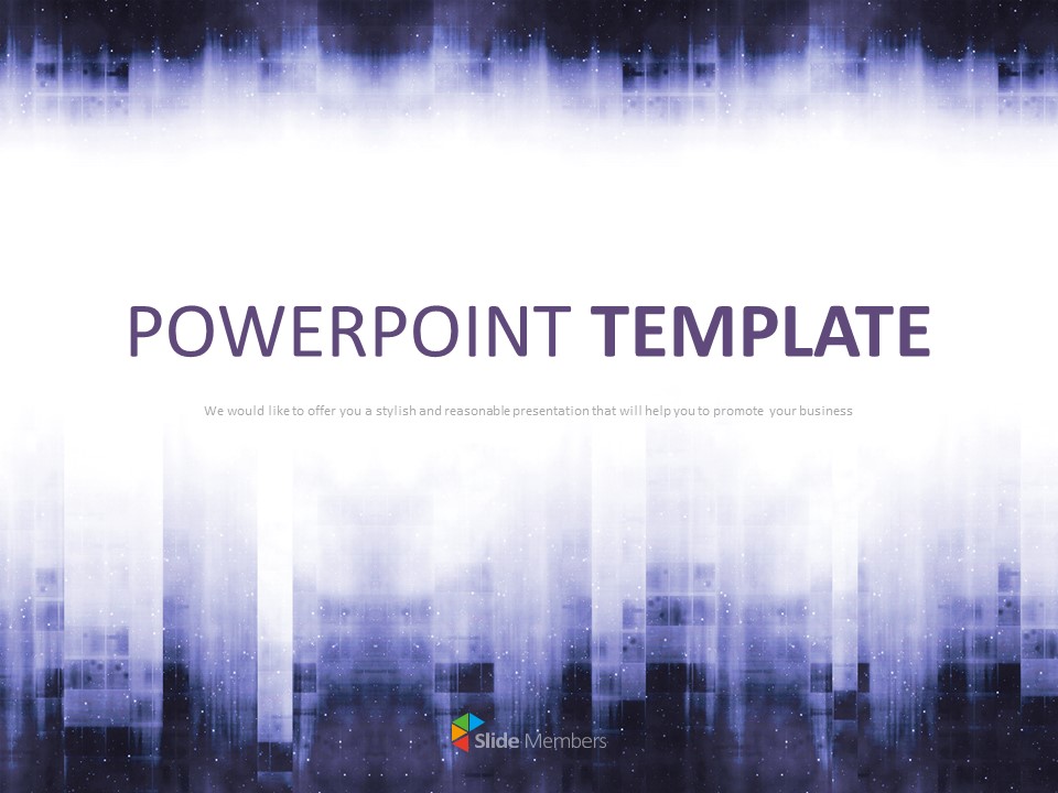 Purple Cosmic Background With Tiled Effect - Free PPT Template|Slides