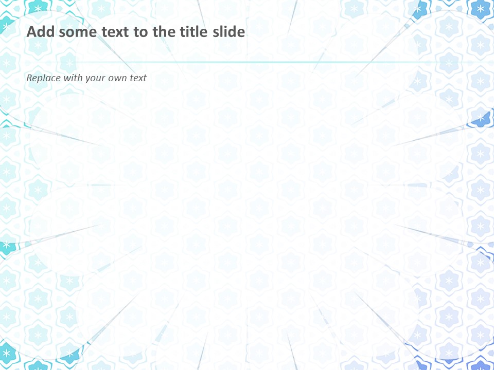 Sea-colored Flower Pattern - Free Presentation Templates