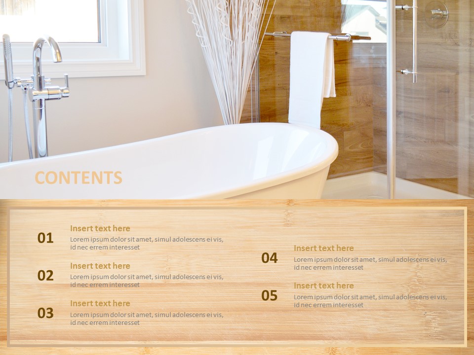 White Bathtub - Free PPT Template