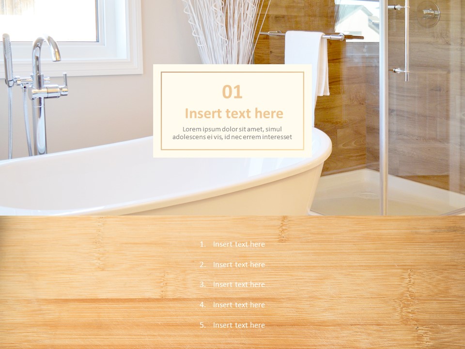 White Bathtub - Free PPT Template