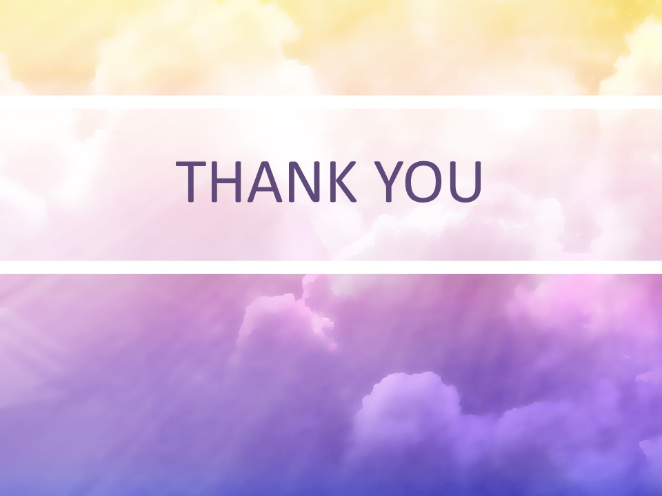 Yellow and Purple Gradated Clouds - Free PPT Template