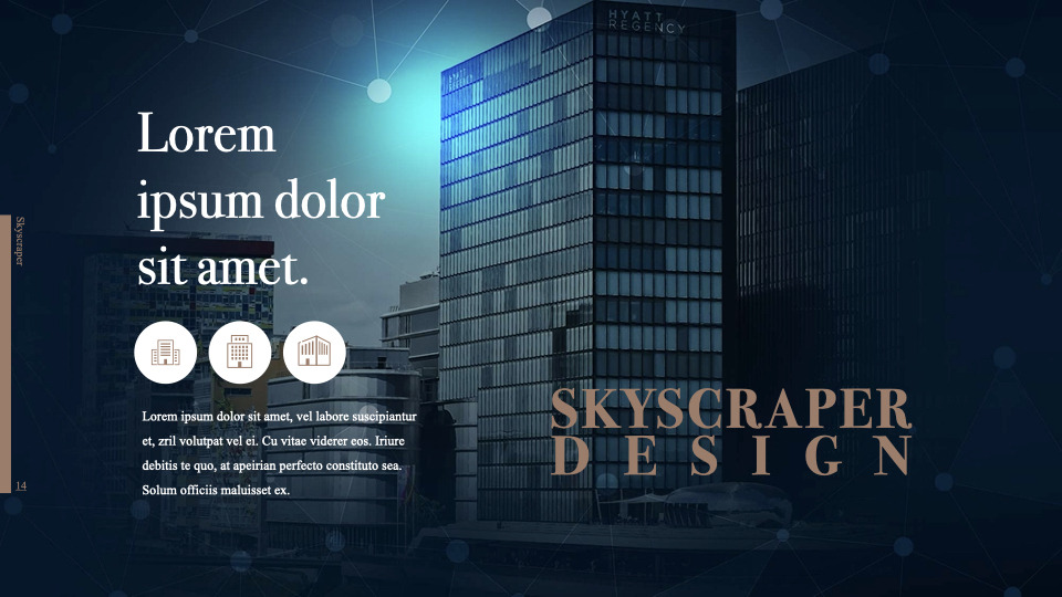 Beautiful City Skyscraper PPTX Keynote