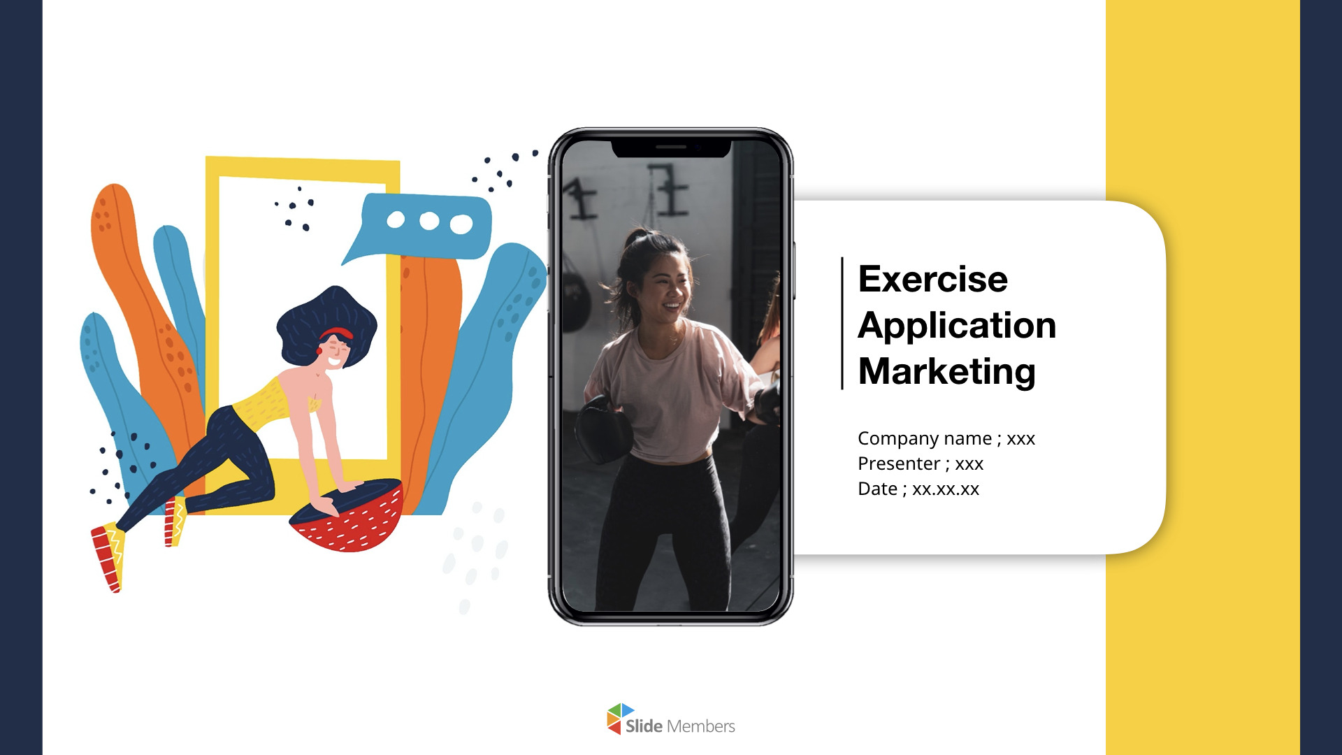 Exercise Application Marketing PPT Keynote|Business
