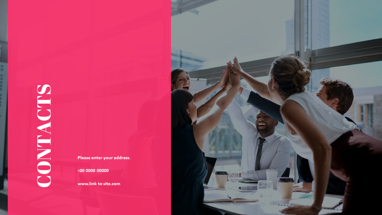 Contactos Diseño de cubierta PPT|Us|Diapositivas individuales