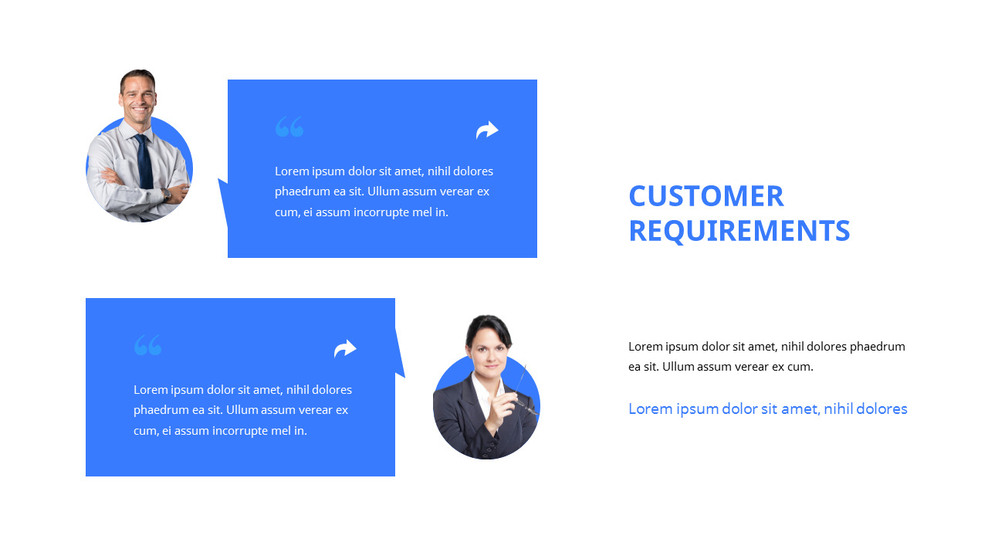 Customer Requirements Simple Deck|Customers|Single Slides