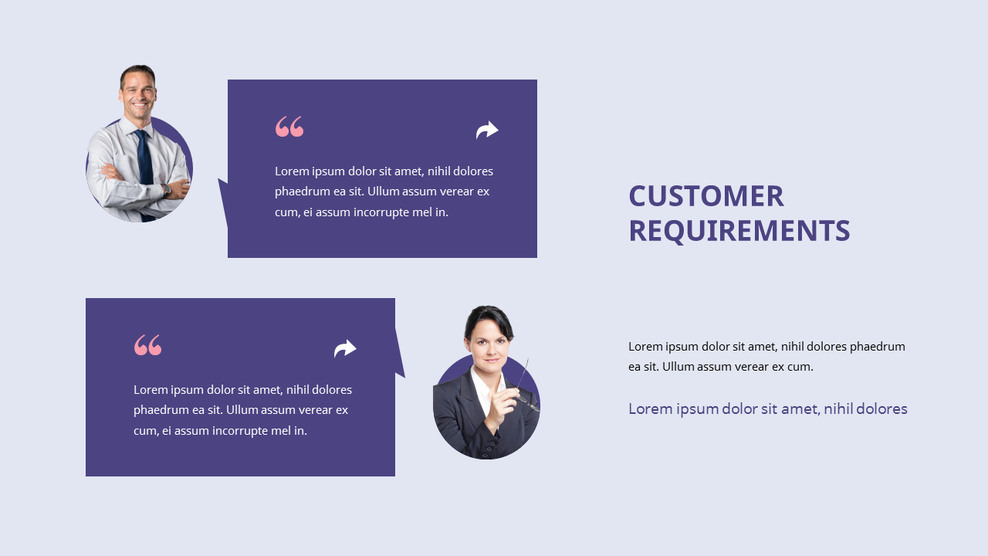 Customer Requirements Simple Deck|Customers|Single Slides