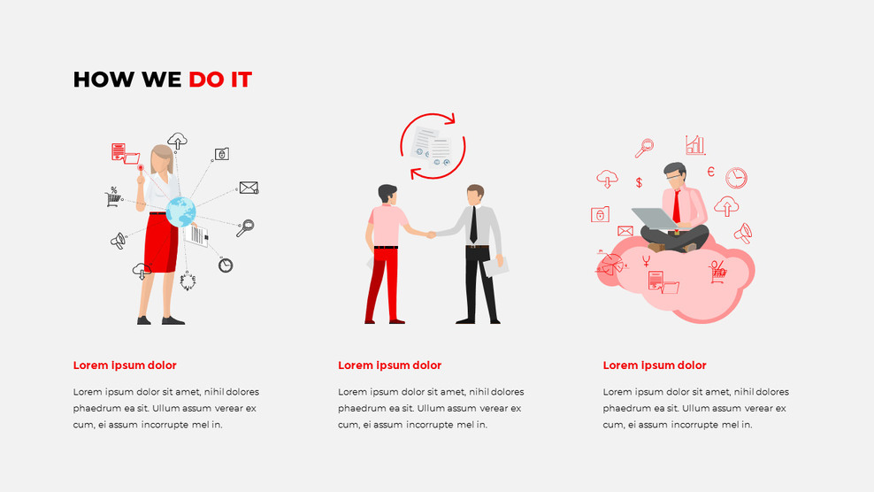 How We Do It PowerPoint Slide Deck|Vision, Mission|Single