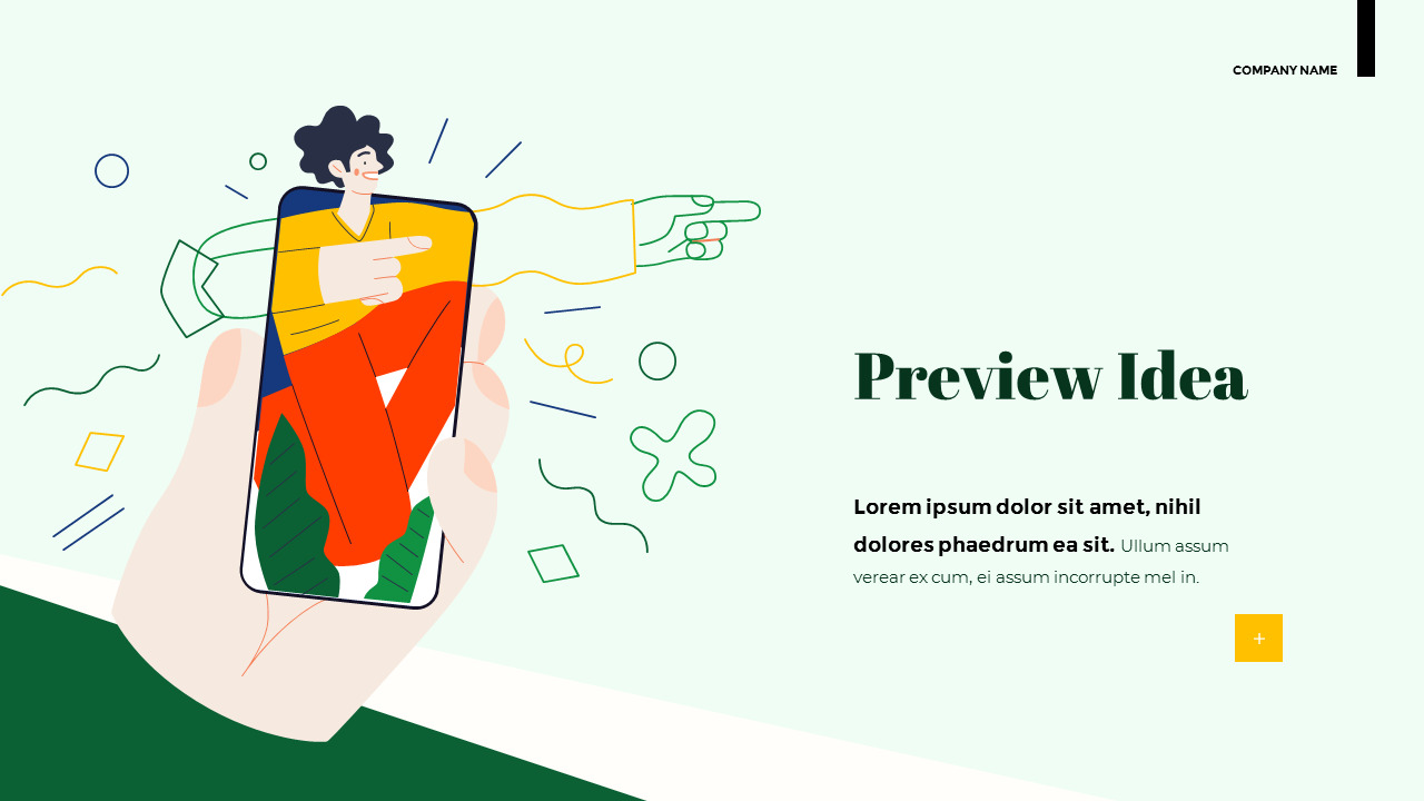 Preview Idea Template Design|Business Model|Single Slides