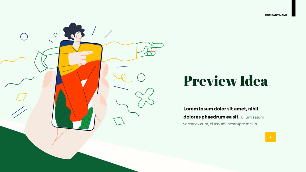 Preview Idea Template Design|Business Model|Single Slides