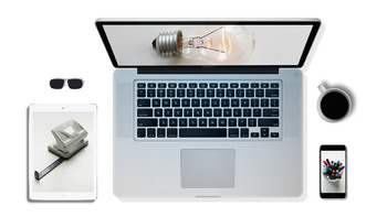 Mockups Device slide PowerPoint Templates