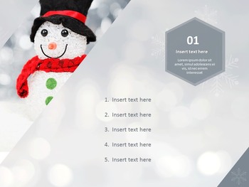 Free Powerpoint Templates Design - Winter snowman