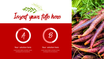 Red Fruits & Vegetables Theme PPT Templates