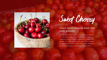 Red Fruits & Vegetables Theme PPT Templates