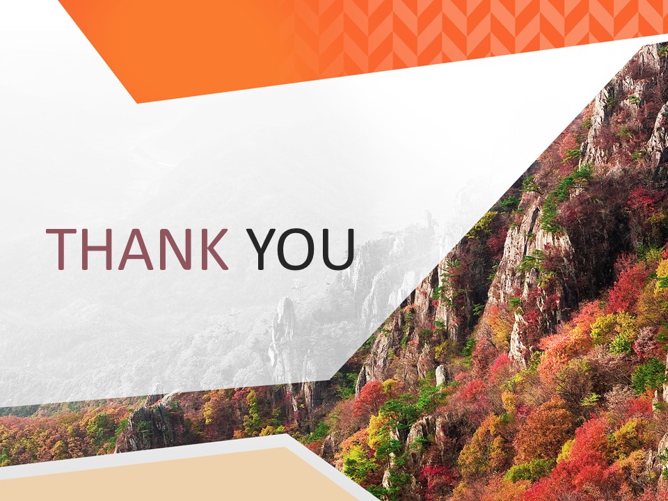 A Mountain Covered With Colored Leaves in Fall - Free Powerpoint Sample ...