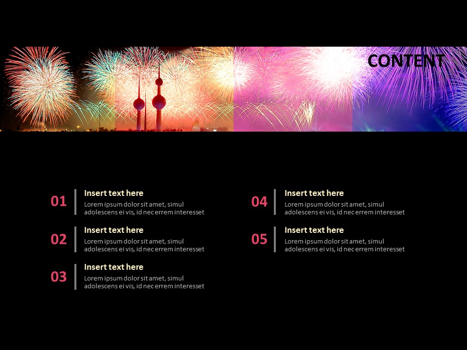Free Powerpoint Sample - Fireworks Festival