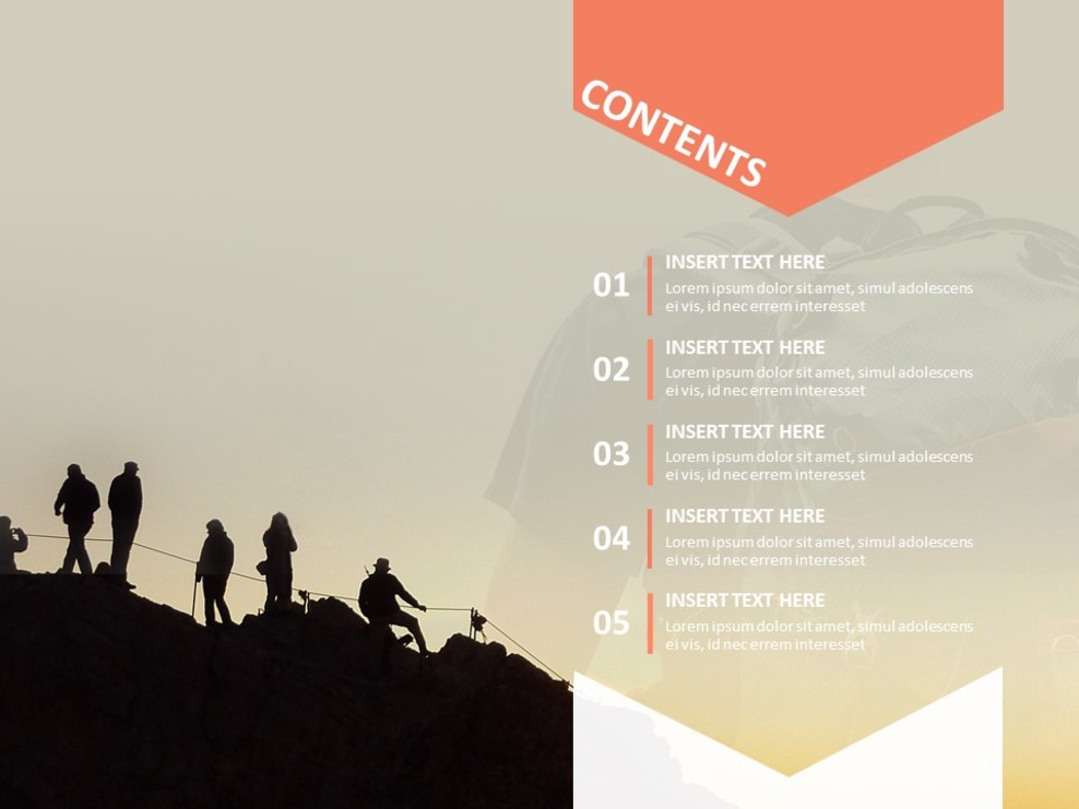 Free PPT Sample - Mountain-climbing People