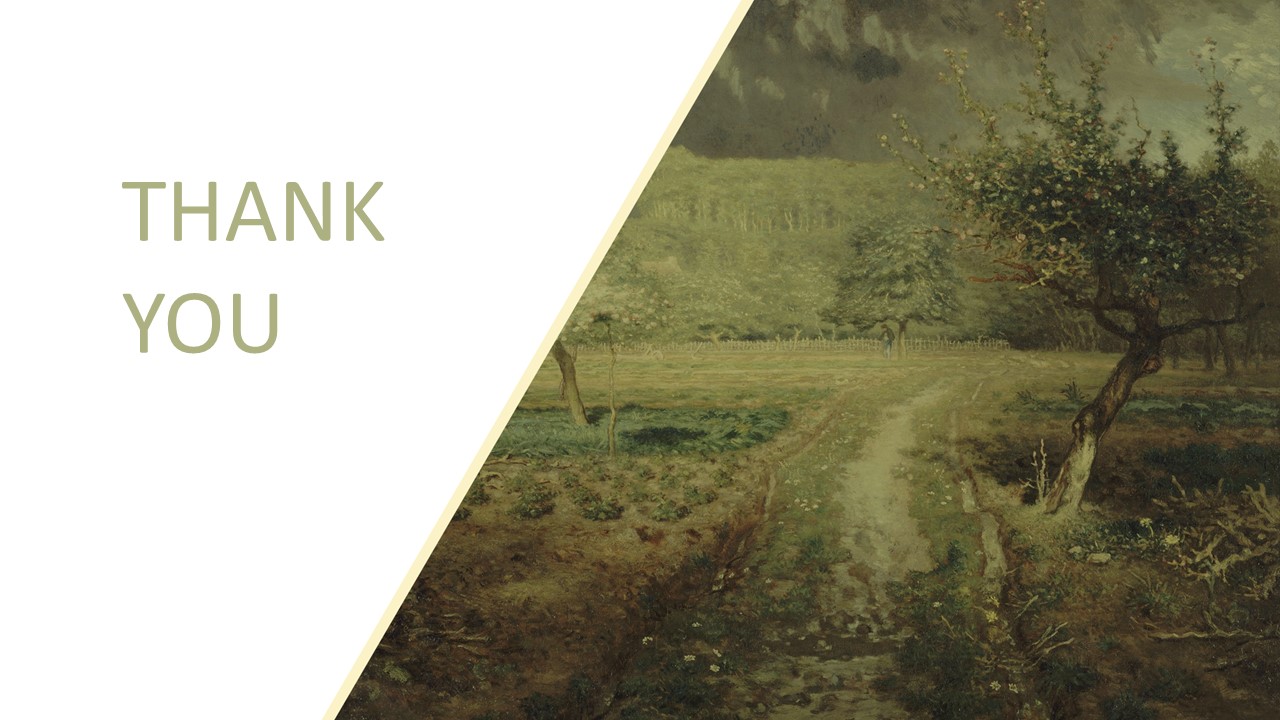 Gratis Plantilla PPT gratuita - Jean Francois Millet Primavera
