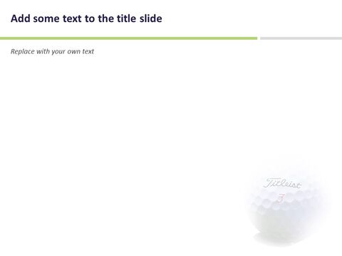Golfing Field - Free Powerpoint Template
