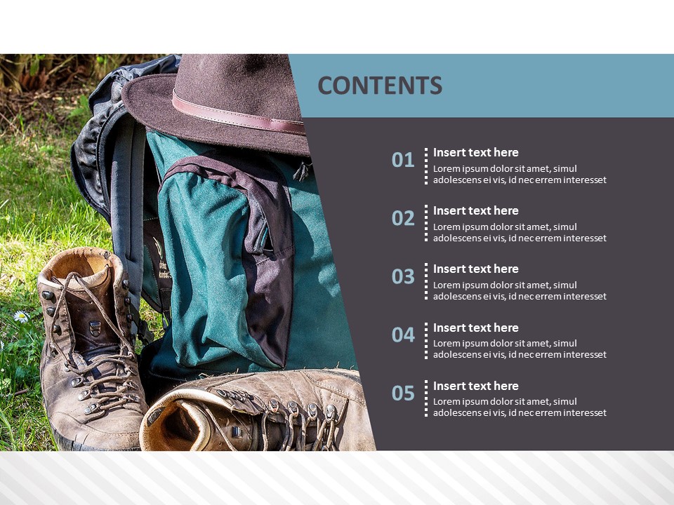 Preparation for Going Backpacking - Free Powerpoint Template