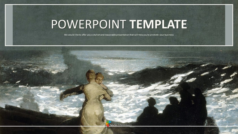 Winslow Homer Summer Night - Free Template Design|PPT|Slides