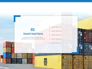 Transporte de contenedores - Plantilla de PowerPoint gratis