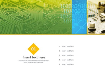 Free Powerpoint Template - Computer Circuit Boards