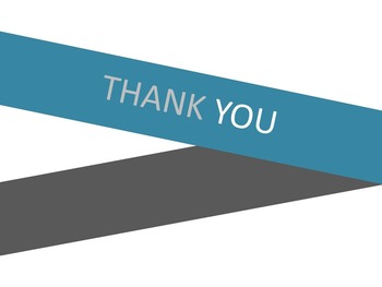 Blue Gray V Shaped Ribbon - Free PPT Template